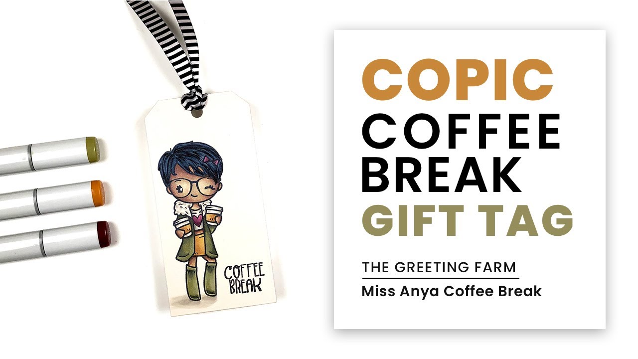 Copic Coffee Break Gift Tag - YouTube