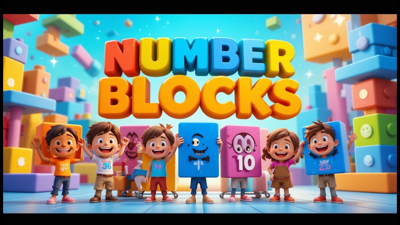 "Number Blocks Fun 🧱🎶 | Fun Kids' Song & Dance | Learn Counting, Adding ...