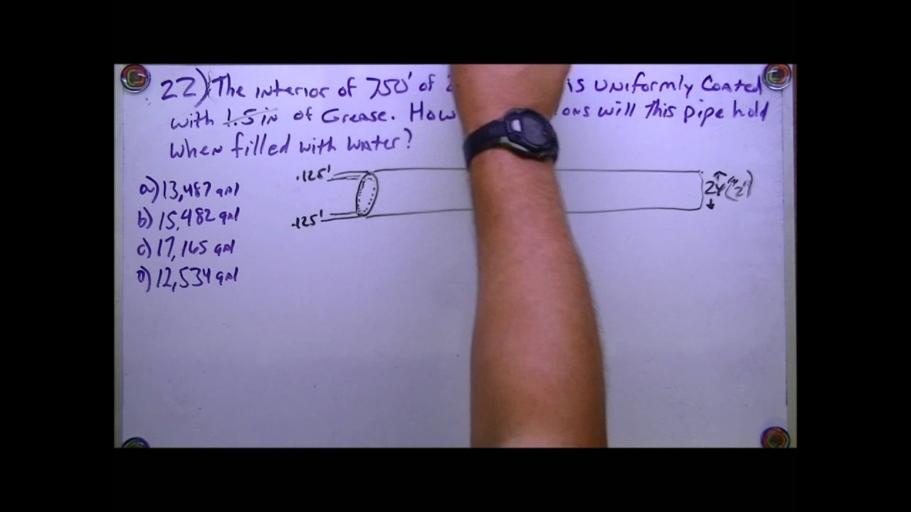 Wastewater Collection Math Problem #22 SewerGeek - YouTube