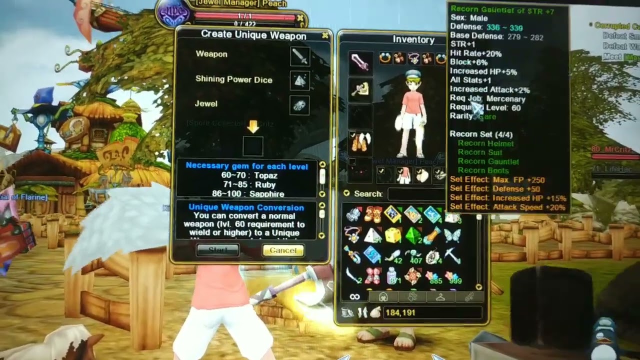 Flyff Universe "Crafting Unique Weapons 😮😮for F2P motivations " ♥️Mia ...