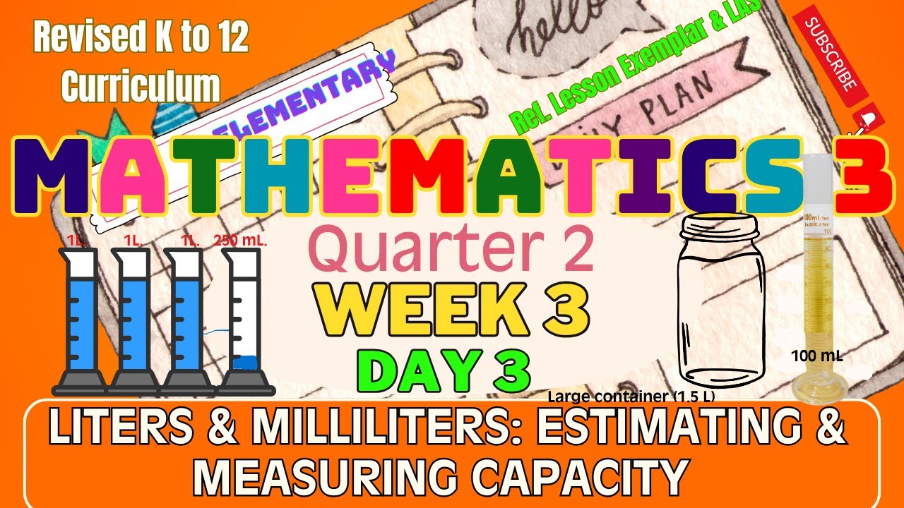 Grade 3 Math Q2 W3 D3 | Liters & Milliliters: Estimating & Measuring ...
