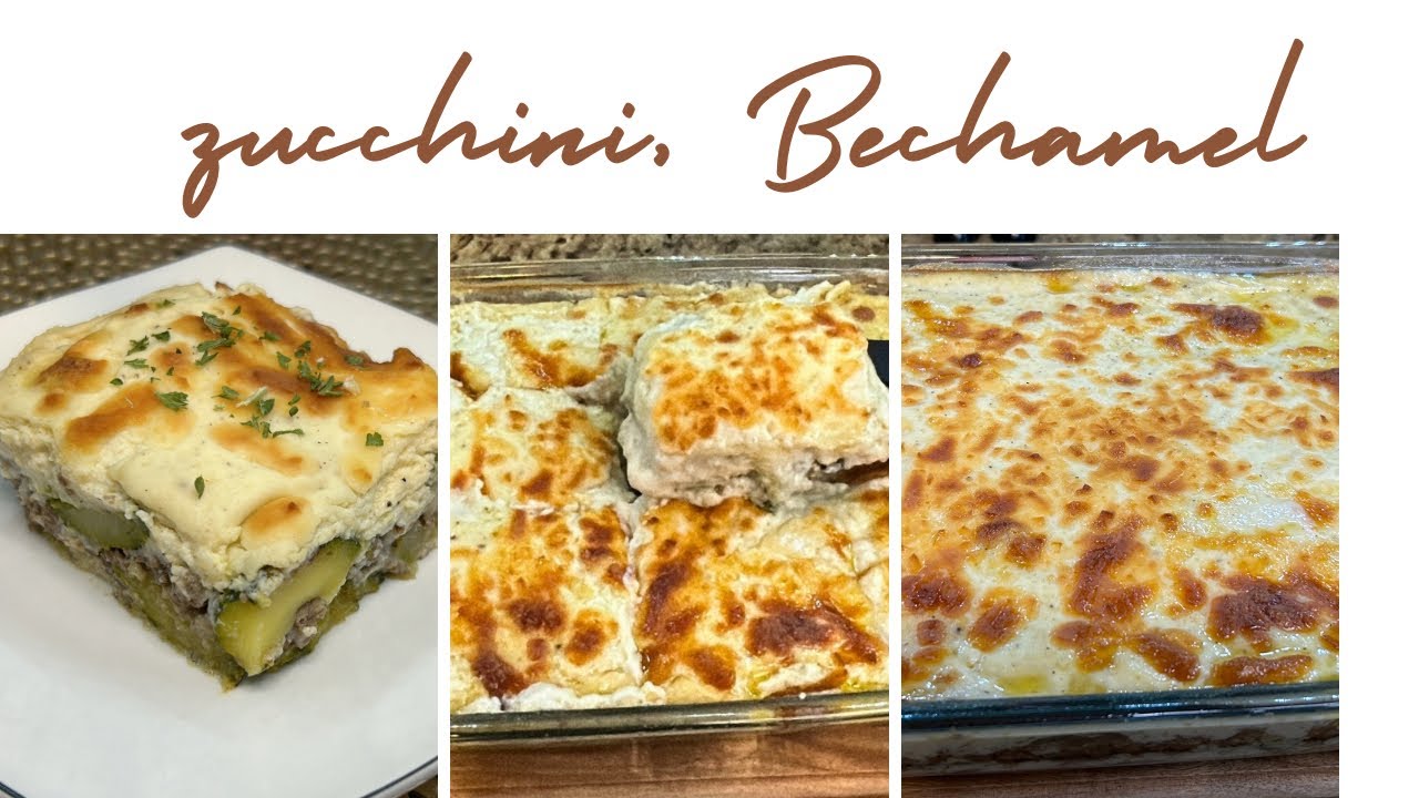 Delicious Zucchini bechamel / ألذ كوسة بالبشاميل من غير ما تنزل مية ...