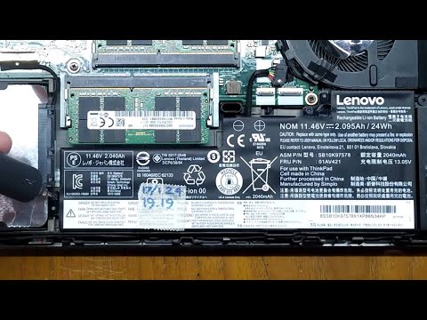 Lenovo Thinkpad T480: Installing Internal Battery - YouTube