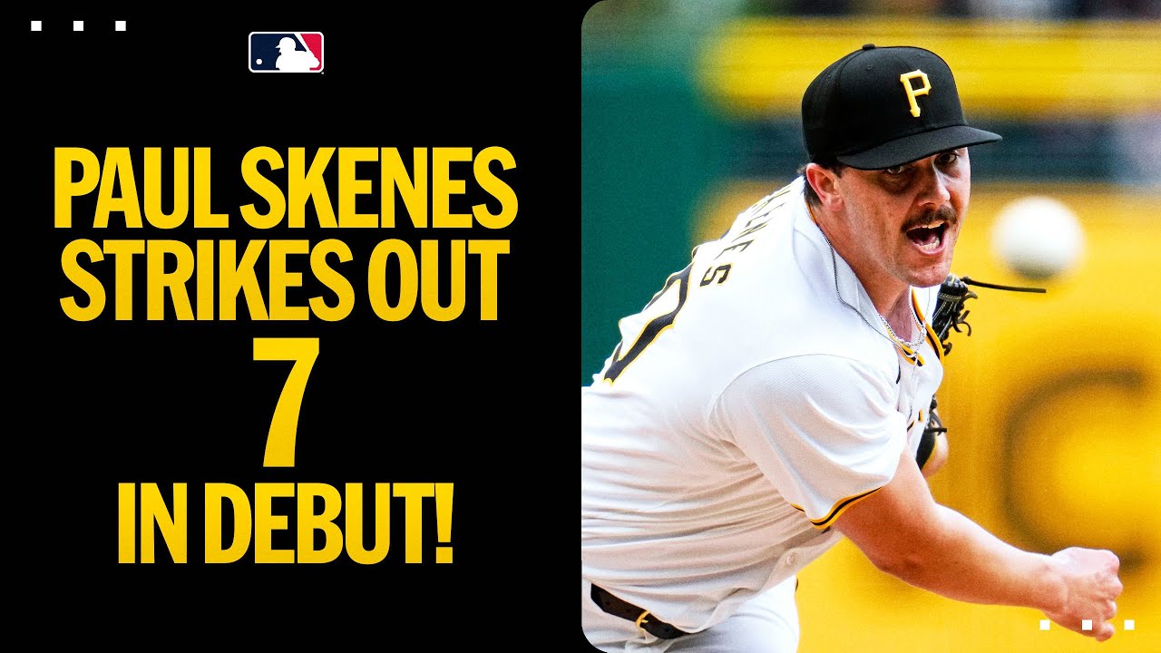 Paul Skenes fans 7 in his MLB debut! (100+ mph HEAT!) 🔥 - YouTube