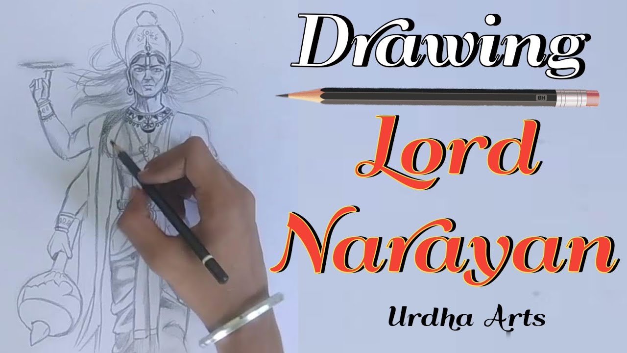Lord Vishnu Drawing Full Tutorial || Bhagwan Vishnu Step By Step ...