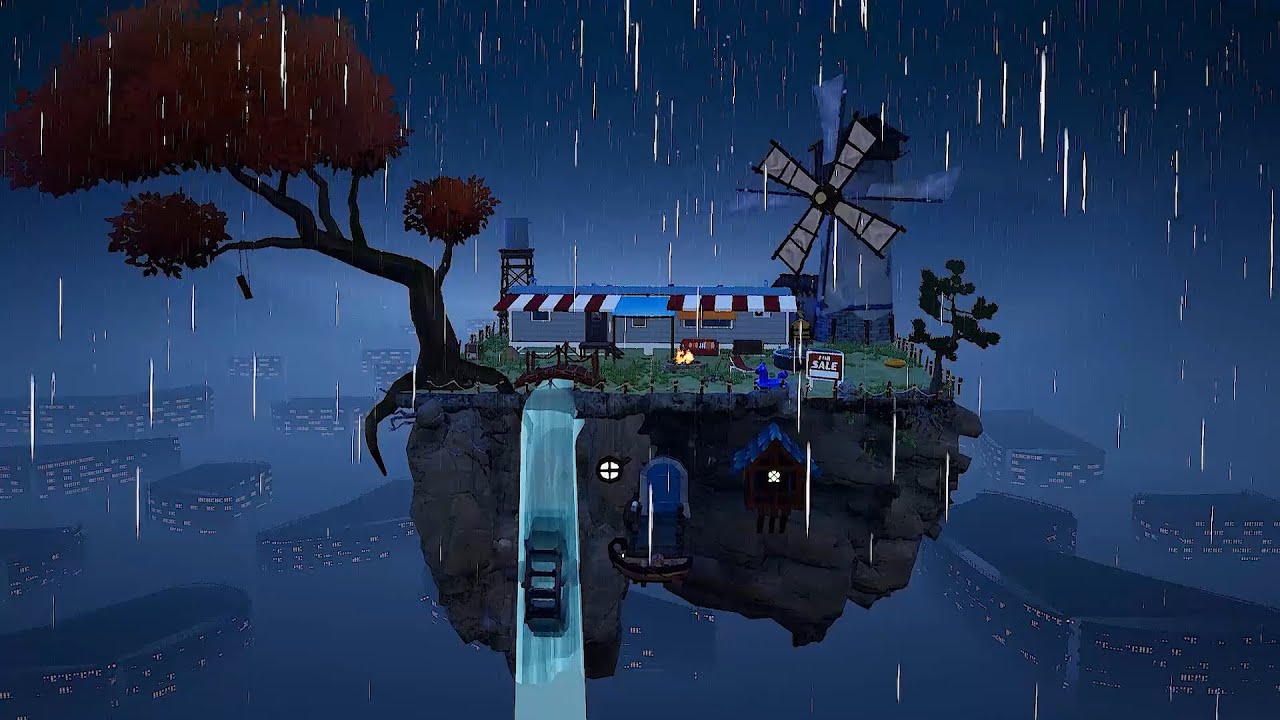 Heavy Rainfall on a Floating Island ~ LoFi Beats ~ study music / relax ...