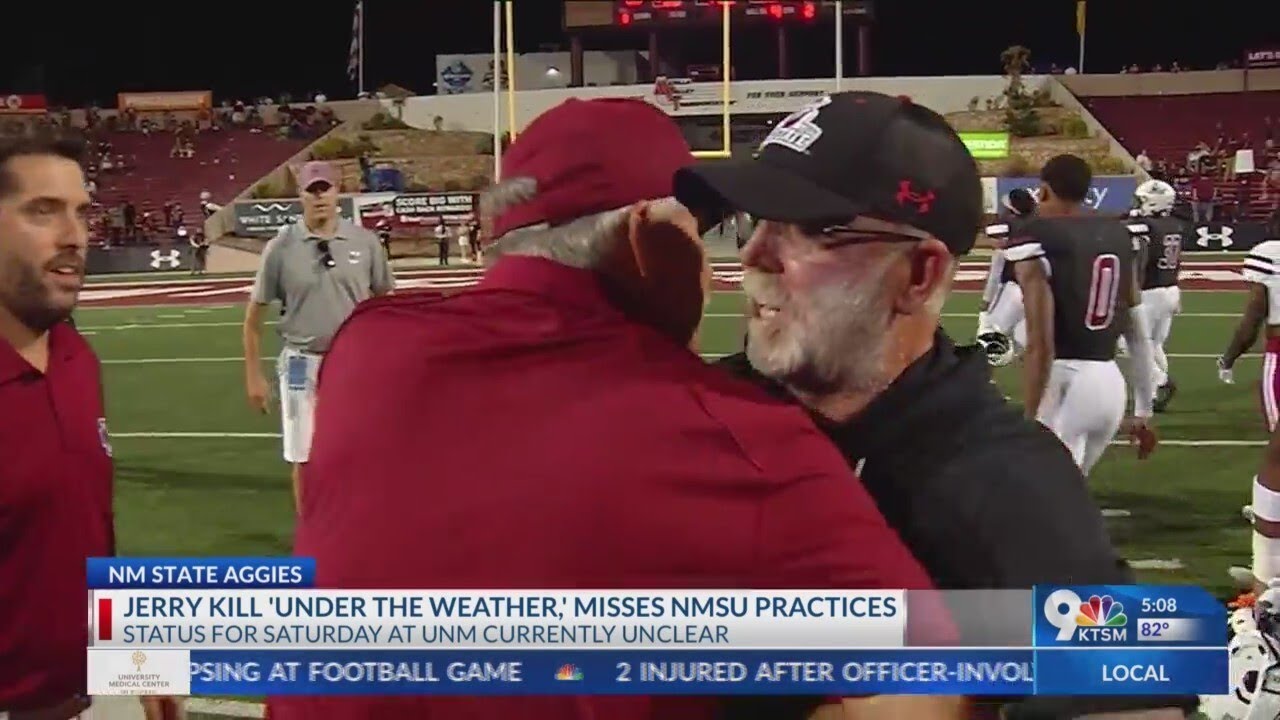 Jerry Kill 'under the weather', misses NMSU practices - YouTube