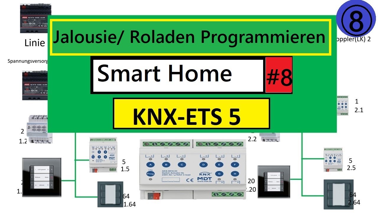 KNX Programmierung/ Smart Home Prgramming/ Jalousie / ETS 5 /#8 # برمجة ...