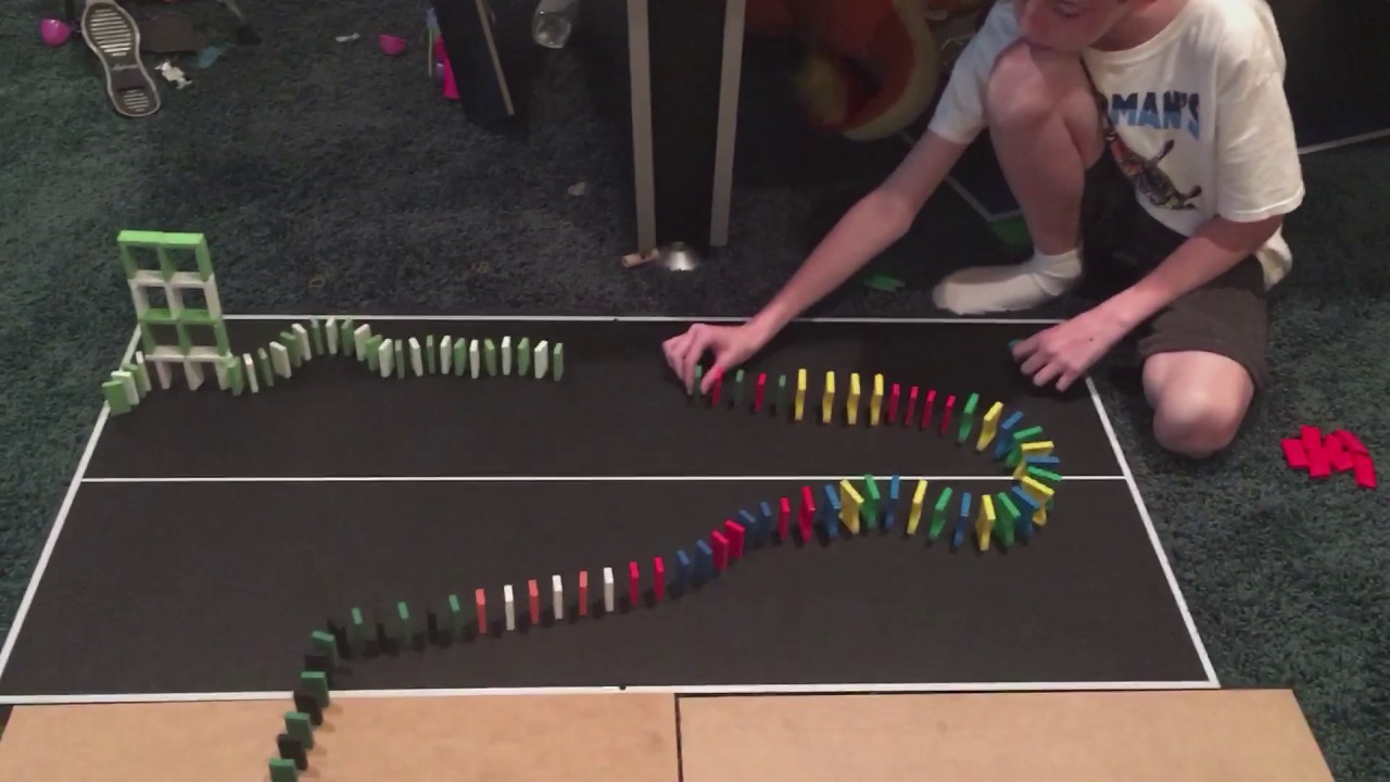 Behind the scenes super domino smash - YouTube
