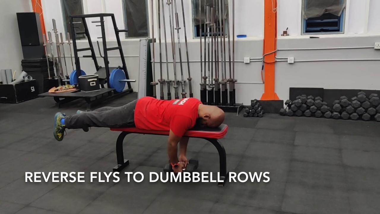 Reverse Fly's To Dumbbell Rows - YouTube