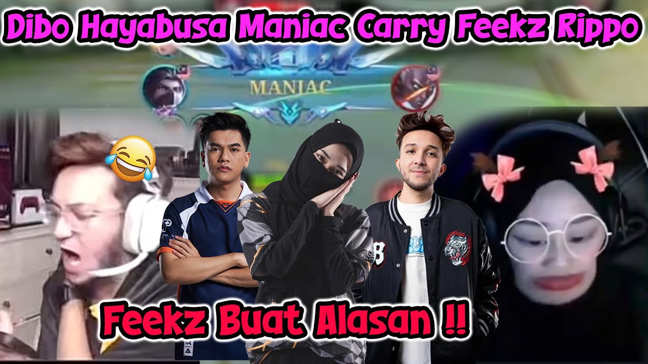 FEEKZ MENJERIT !! DIBO HAYABUSA MANIAC CARRY GAME🤣😂 !! DIBO LIVE ...