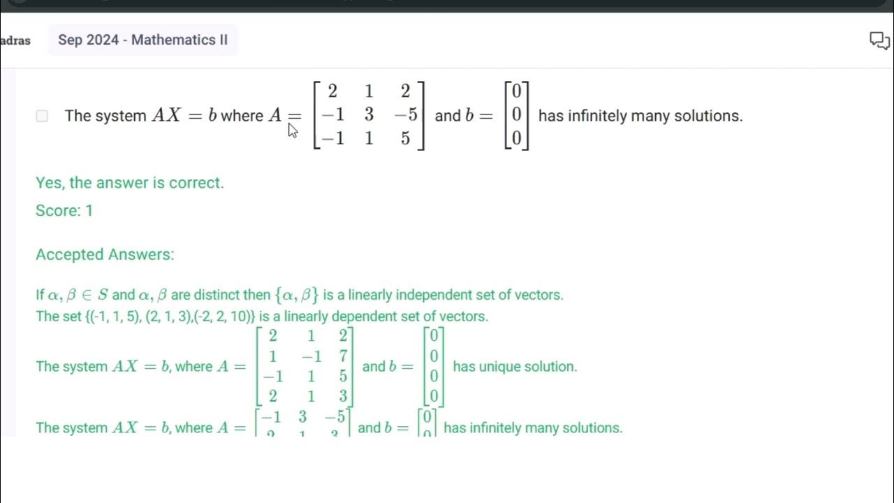 Math 2 Week 3 GA IITM |#iitmadras #maths - YouTube