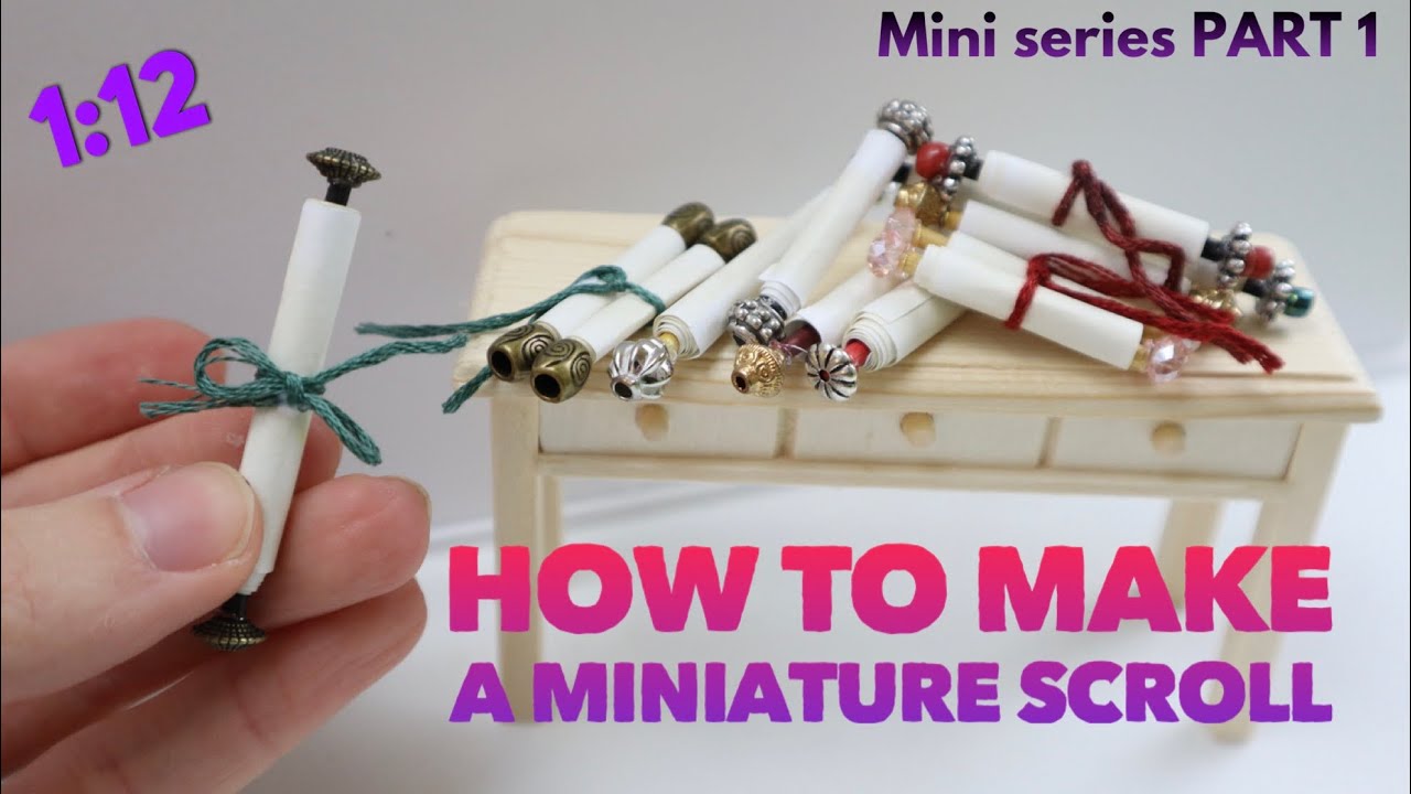 How to make a Miniature Scroll - Part 1 of the medieval series - YouTube