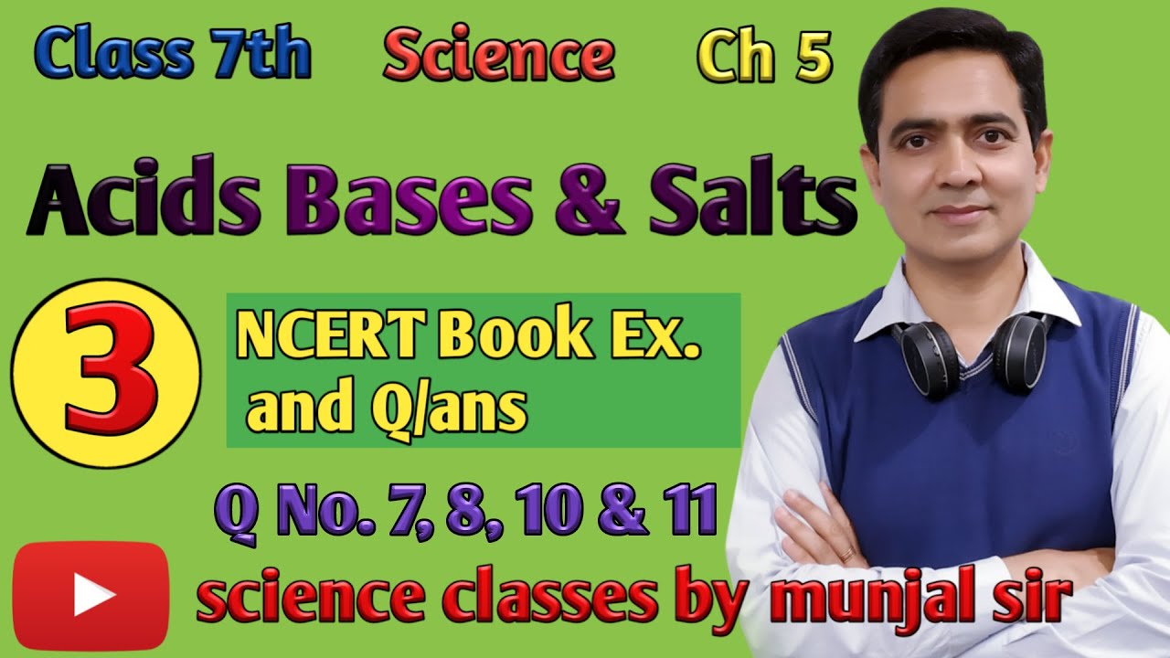 class 7 Science Chapter 5 Acids Bases and Salts || Question Answer ...