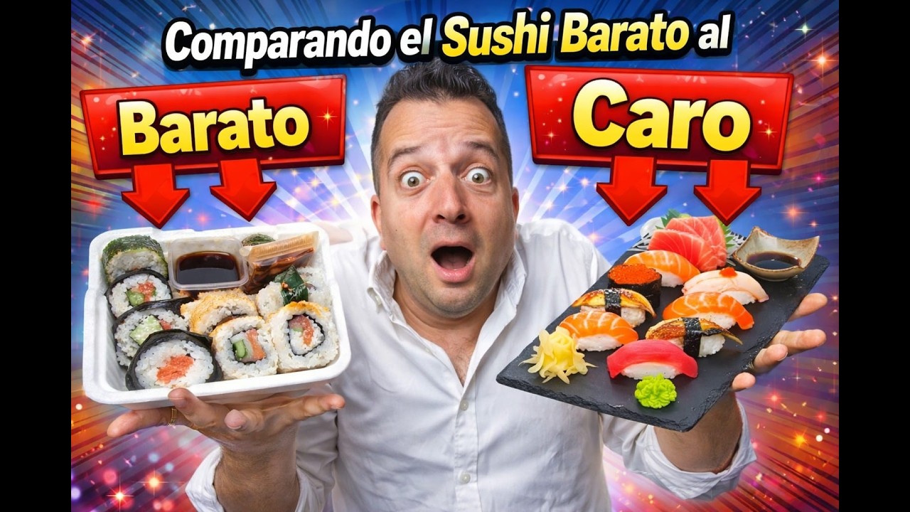 PROBAMOS EL SUSHI MÁS BARATO Y EL MÁS CARO 😱 ¿CUÁL ES MEJOR - YouTube