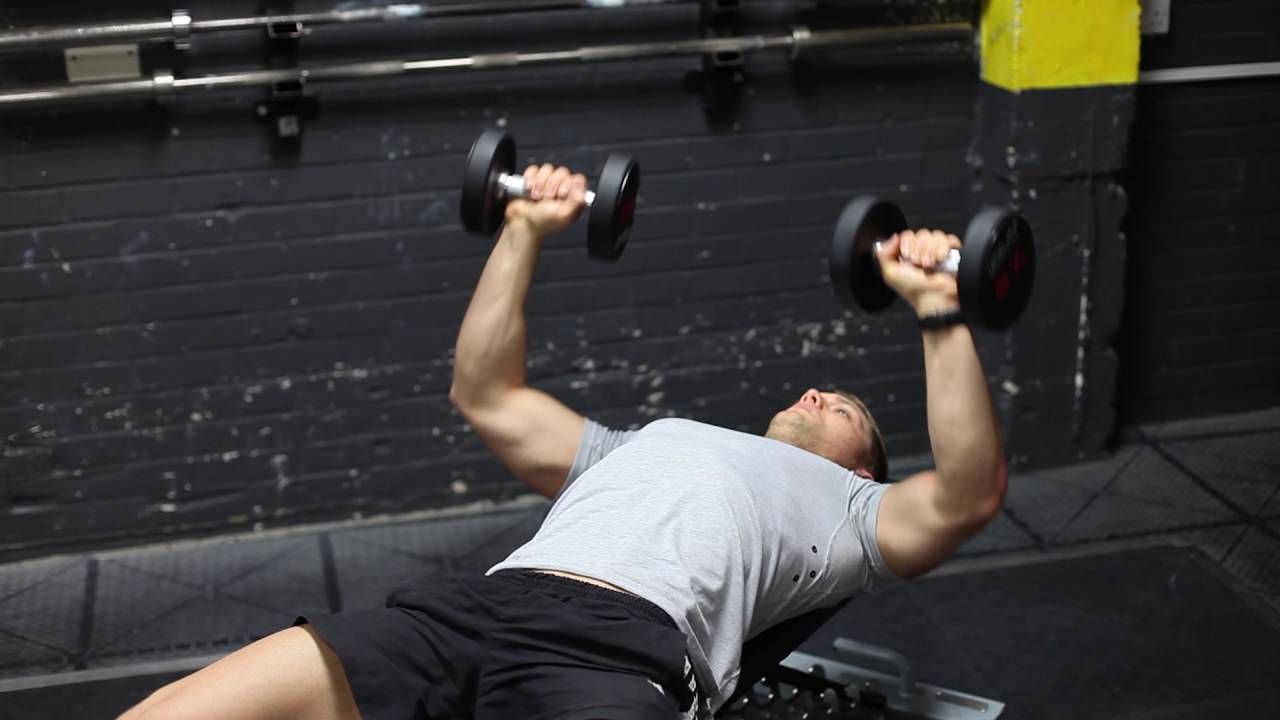 Flat Dumbbell Chest Press - YouTube