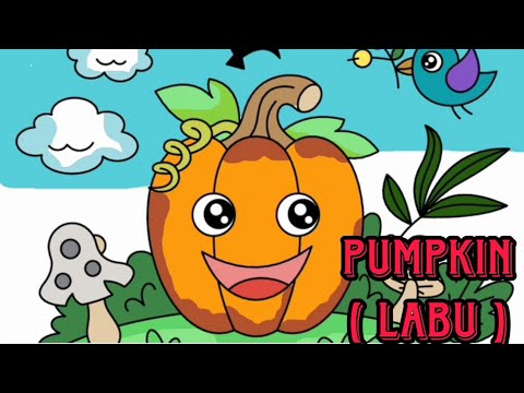 HOW TO COLORING PUMPKIN FOR KIDS || MEWARNAI LABU UNTUK ANAK ...