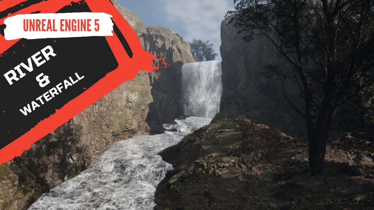 Unreal Engine 5 - River with Waterfall - YouTube