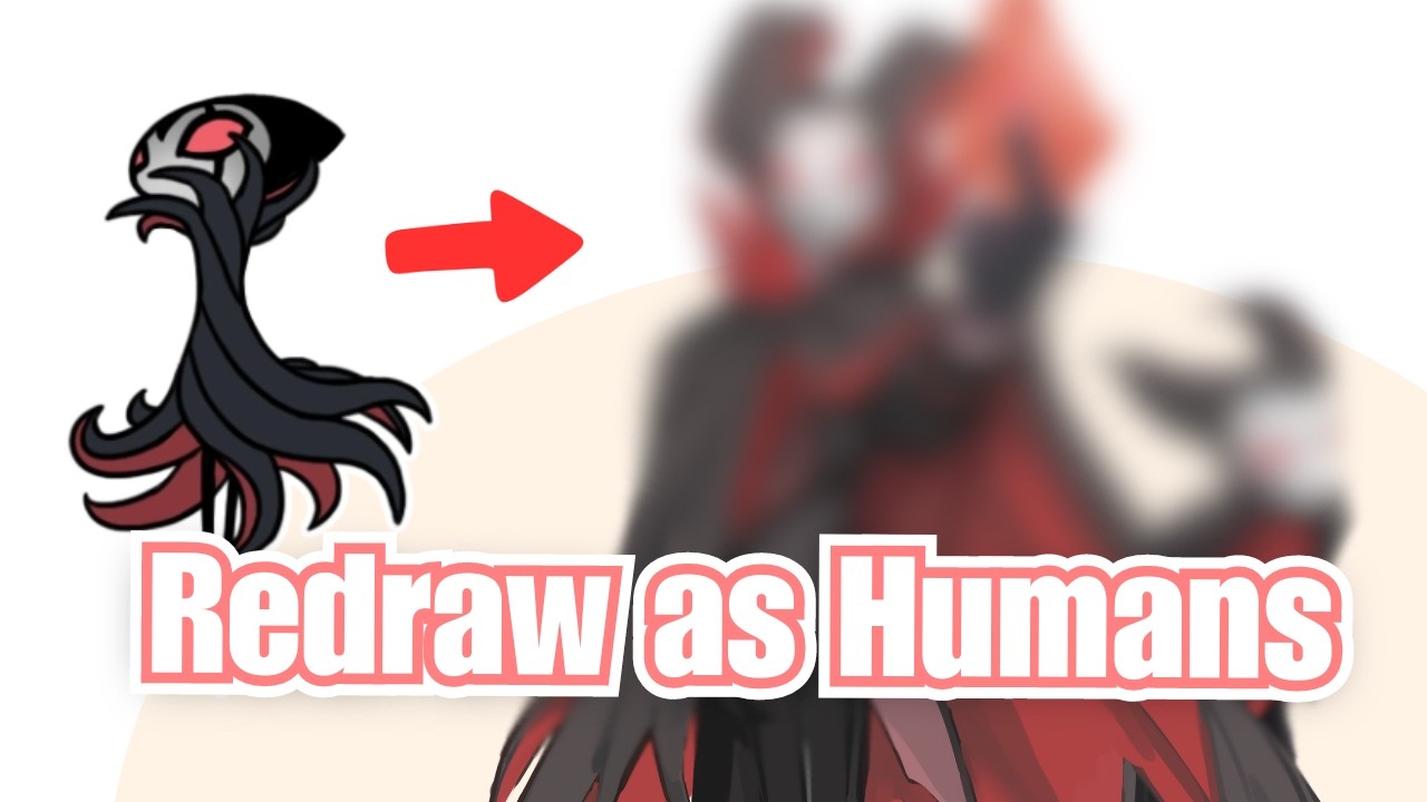 I Draw EVEN MORE Hollow Knight Characters as Humans - YouTube