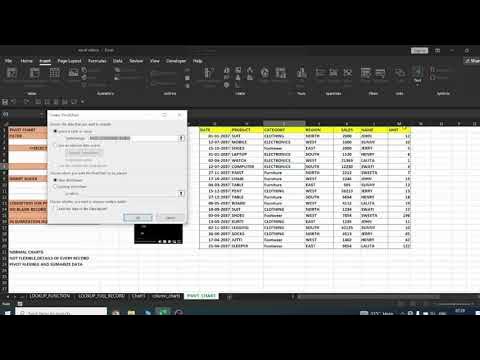 MS-EXCEL||PIVOT CHART || MS-EXCEL TUTORIALS FOR BEGINNERS || BSSS LEARNING - YouTube