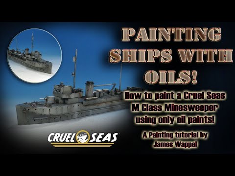 Painting a 1/300 scale model ship entirely with oils! - YouTube