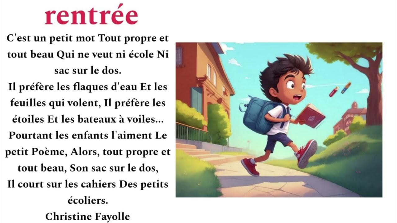 poésie rentré CP CE1 CE2 #poésie - YouTube