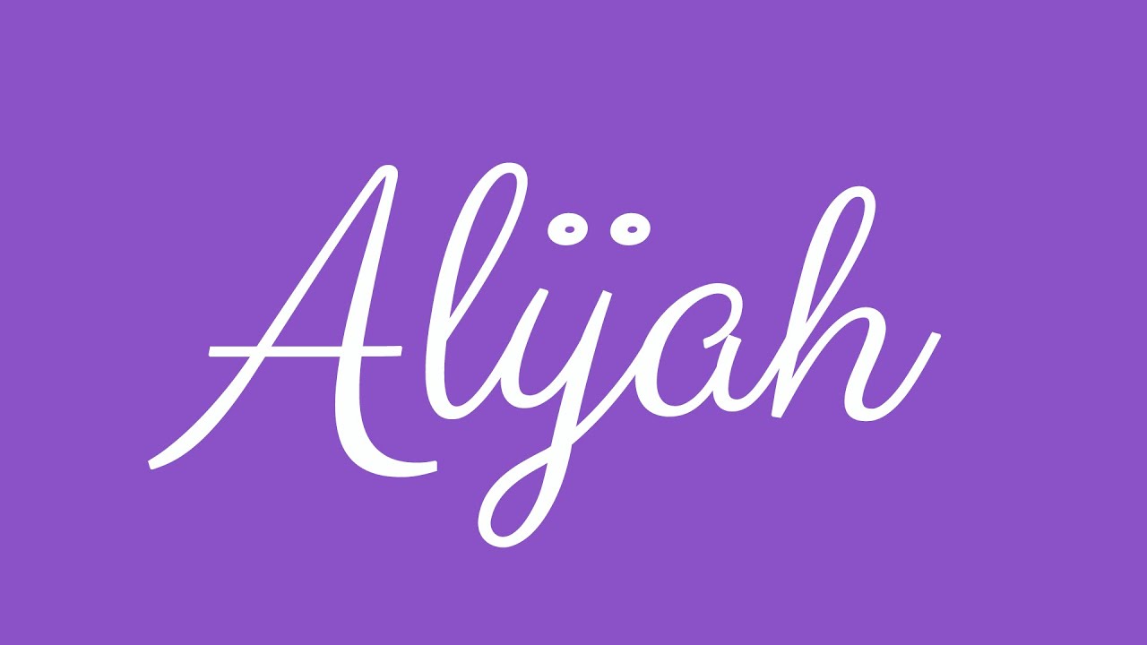 Learn how to Sign the Name Alijah Stylishly in Cursive Writing - YouTube