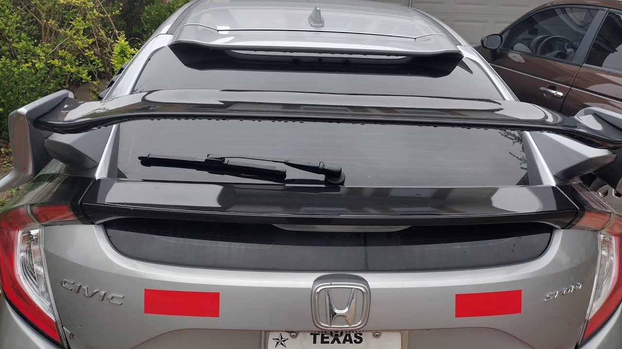 HONDA CIVIC TYPE R SPOILER ADJUSTMENT - YouTube