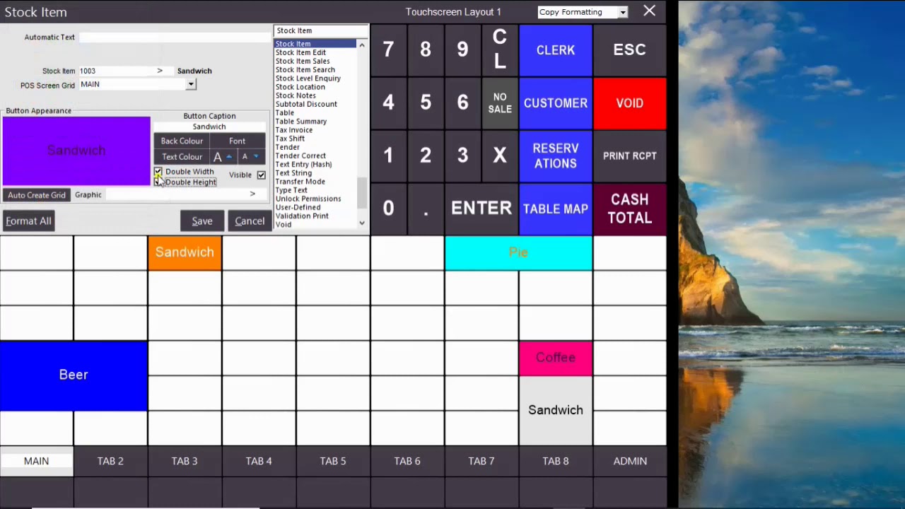 IdealPOS. How to Edit the format of you POS screen Buttons. - YouTube