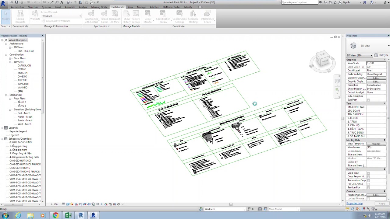 1. Tạo File Revit Central và Local, cách đặt tên File và bảng thống kê ...