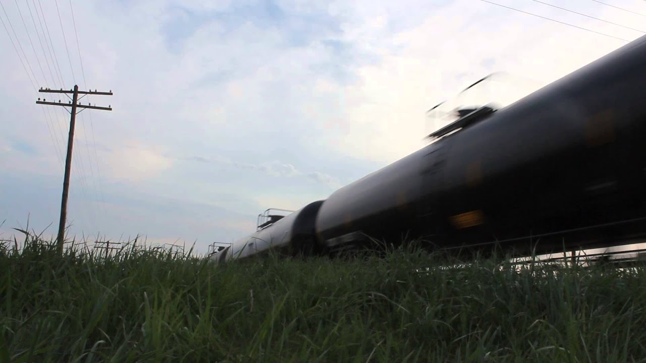 CP TANK TRAIN HIGHBALLING PAST ARKWOOD ROAD (LOW VIEW) - YouTube