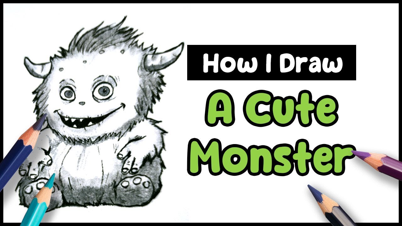 How I Draw A Cute Monster - YouTube