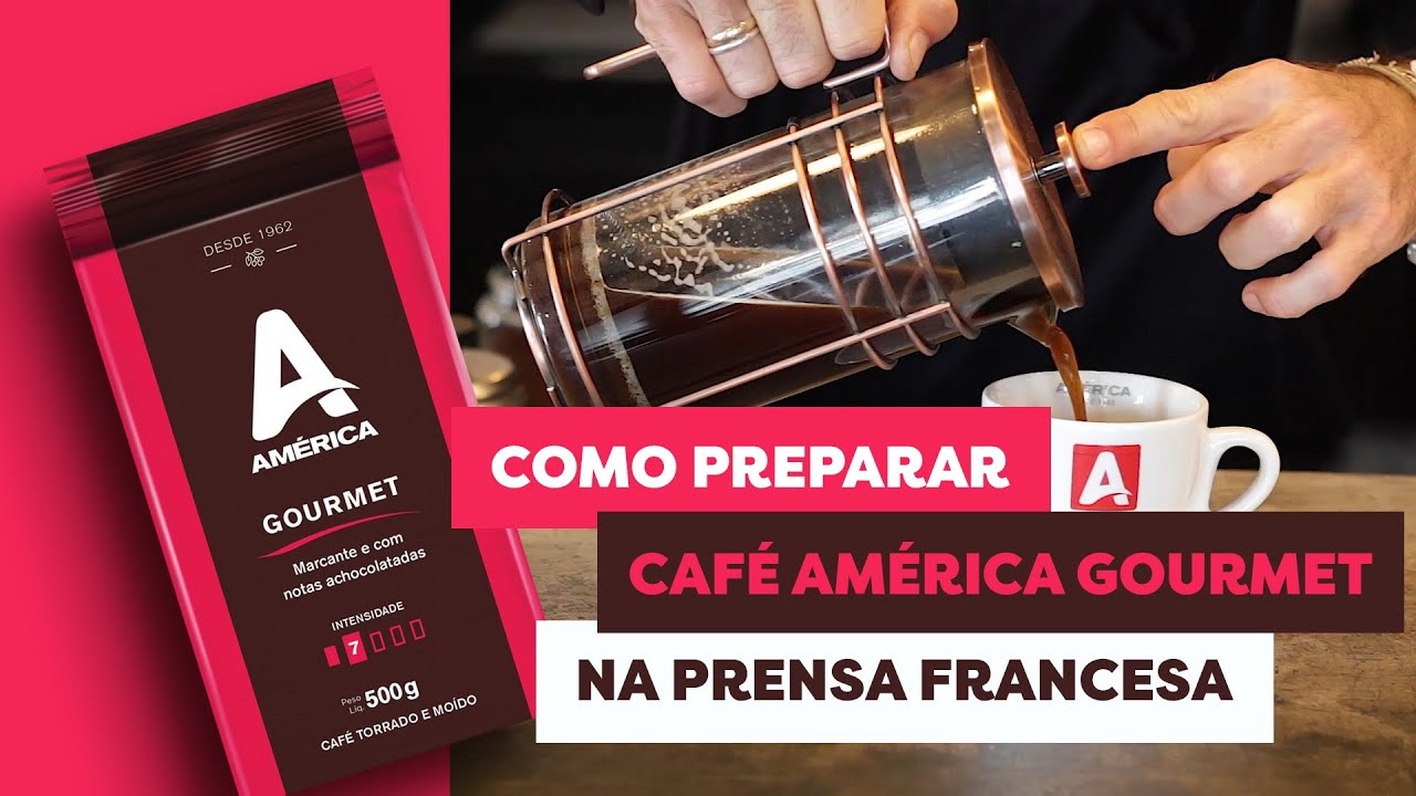 Como preparar Café América Gourmet na prensa francesa - YouTube