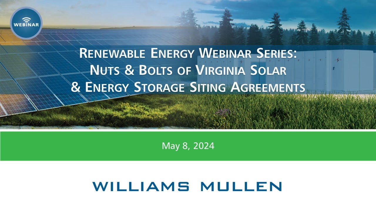 Renewable Energy Webinar Series: Nuts & Bolts of Virginia Solar ...