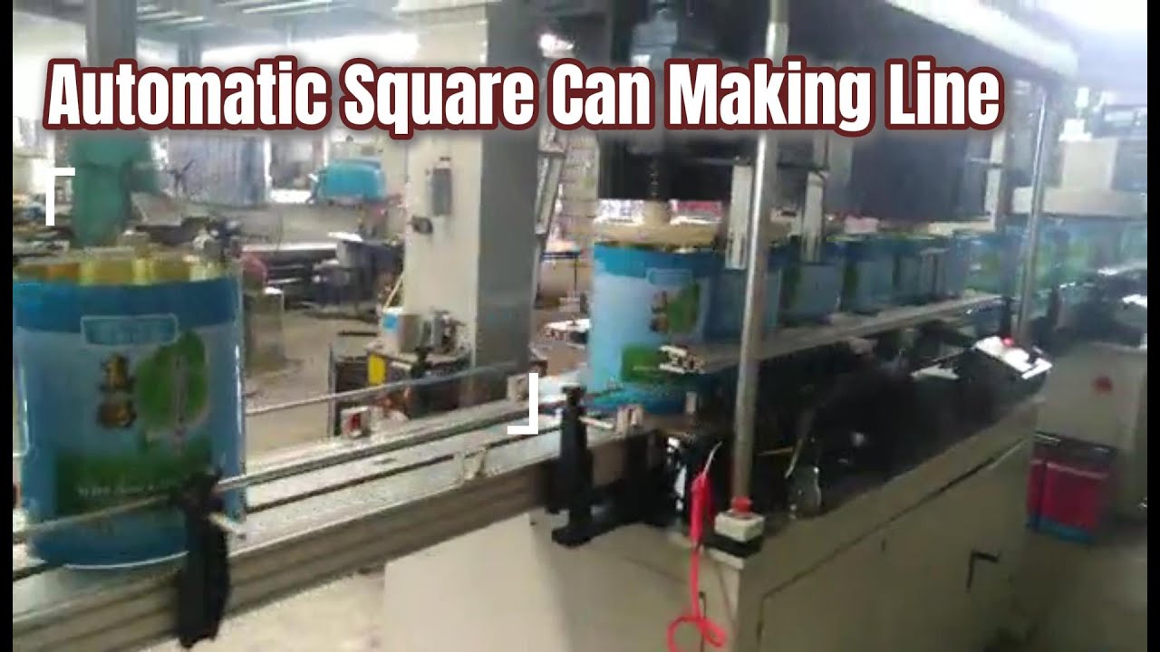 18L Automatic Square Tin Can Making Machine Production Line - YouTube