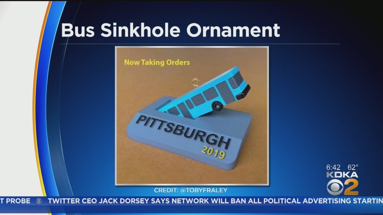 Local Artist Creates Pittsburgh Sinkhole Bus Commemorative Christmas ...
