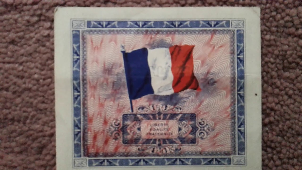 Ww2 French 1944 allied military currency bank notes - YouTube