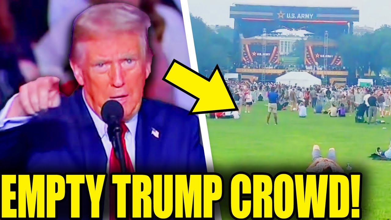 Trump RAGES As TINY Crowd LEAVES EMPTY Birthday PARADE! - YouTube