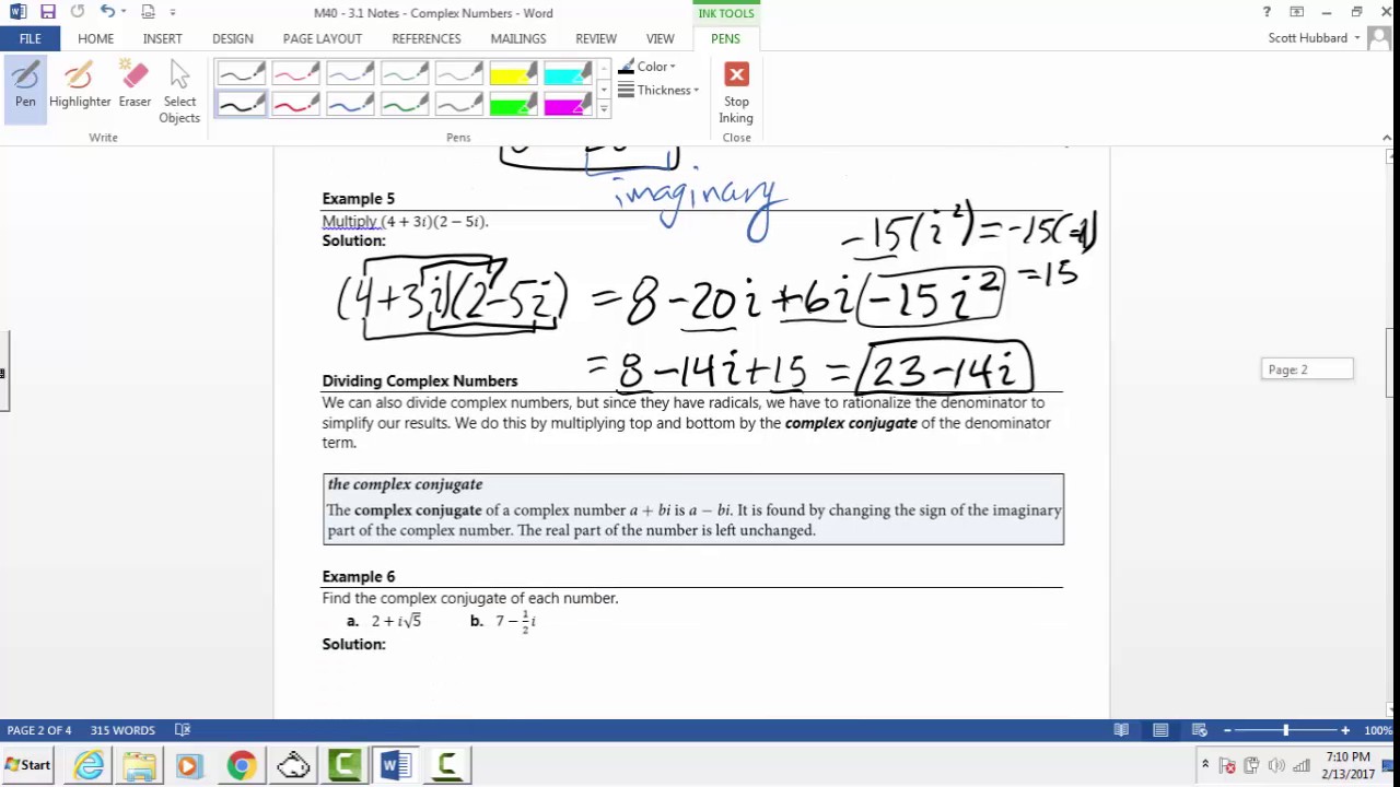 LMC Math 40 - 3.1: Complex Numbers - YouTube