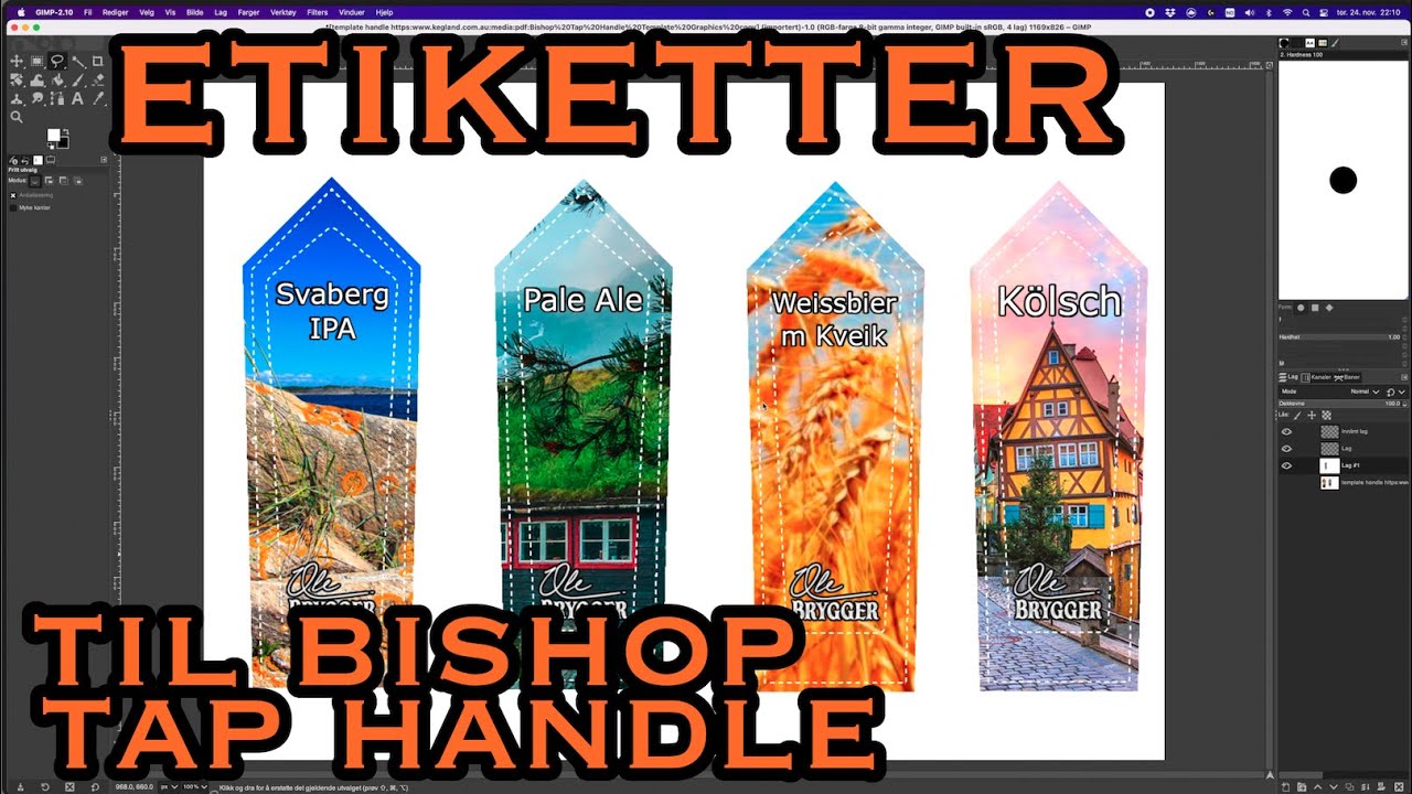 Redigere egen etikett til Bishop tap handle på 15 min (basics) - YouTube