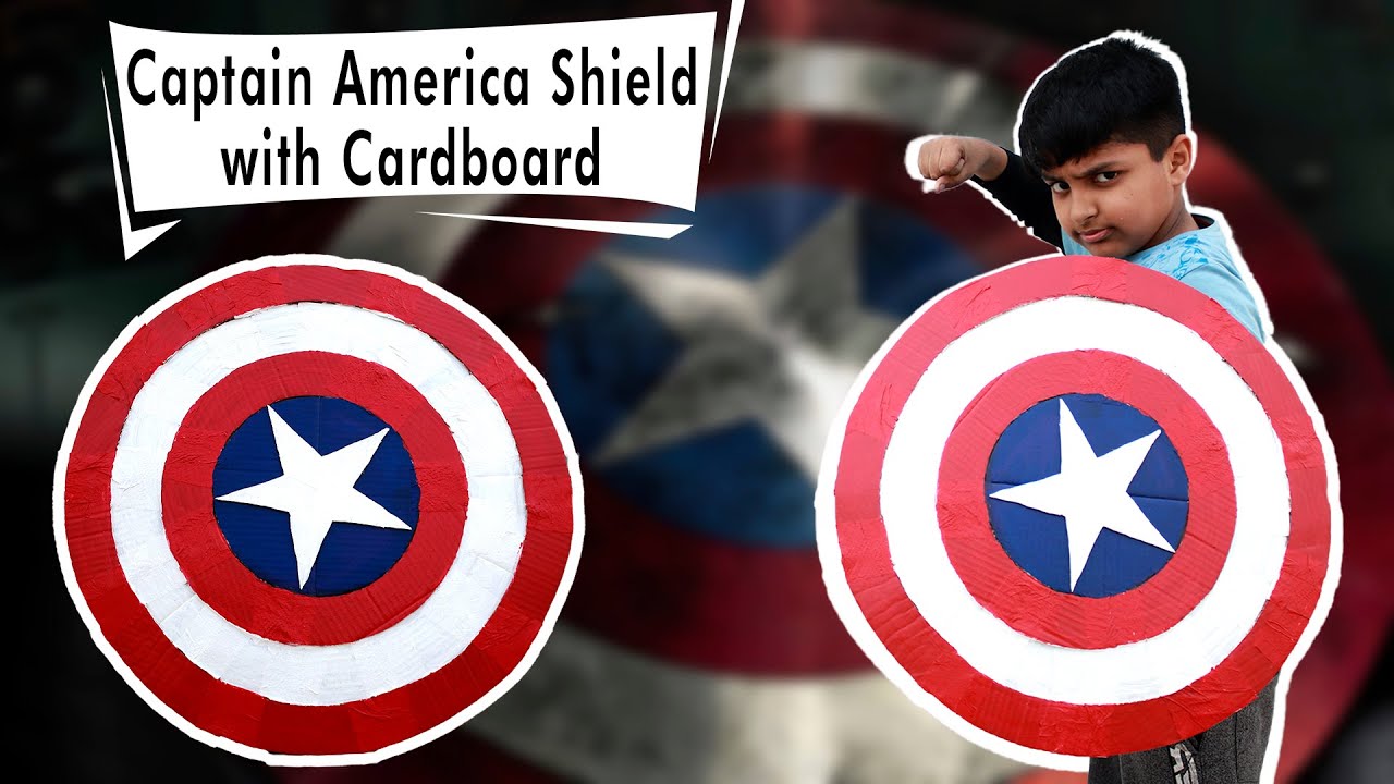 How to Make Captain America Shield with Cardboard (हिंदी में )| Easiest ...