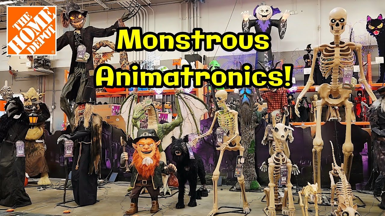 New Monstrous Halloween Animatronics at Home Depot Store 2025 ...