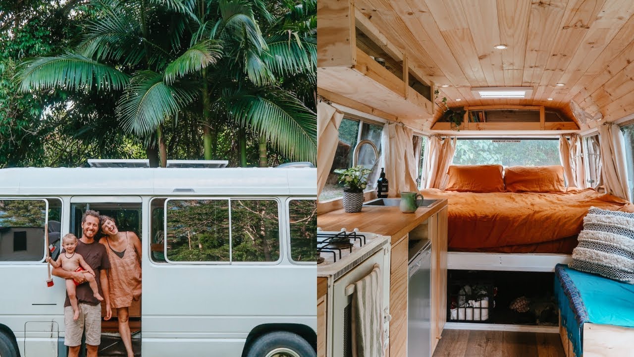 VAN TOUR | DIY School Bus TINY HOME - YouTube