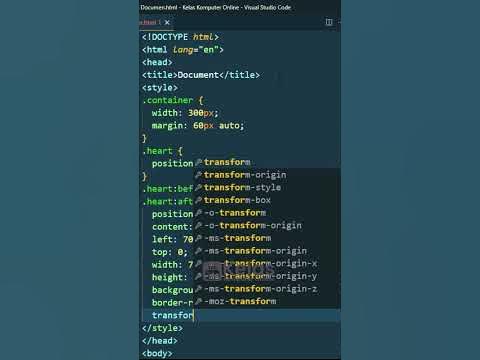 shapes_Heart #css3 #css #htmltutorial #cssproperty - YouTube