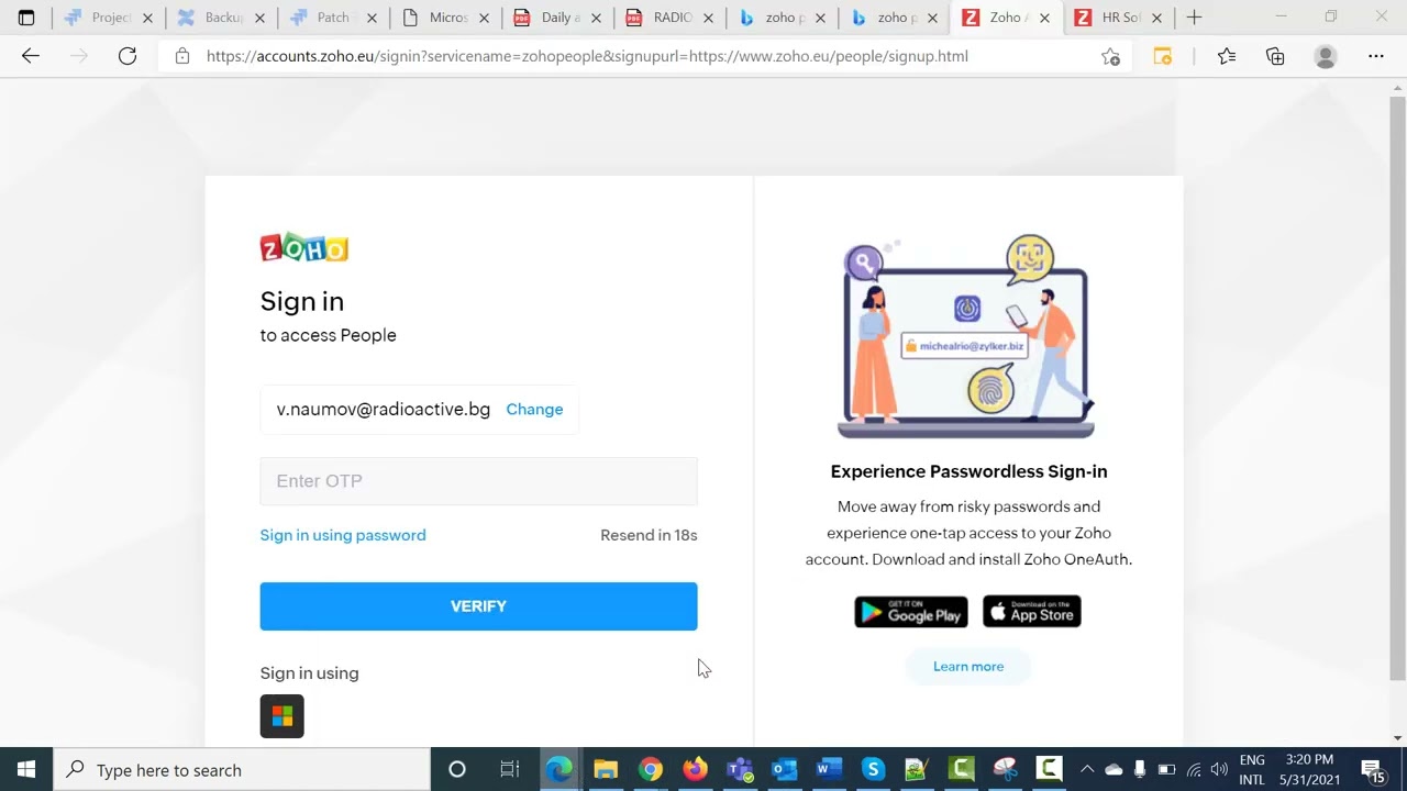 How to login to Zoho People and to check in/out - YouTube