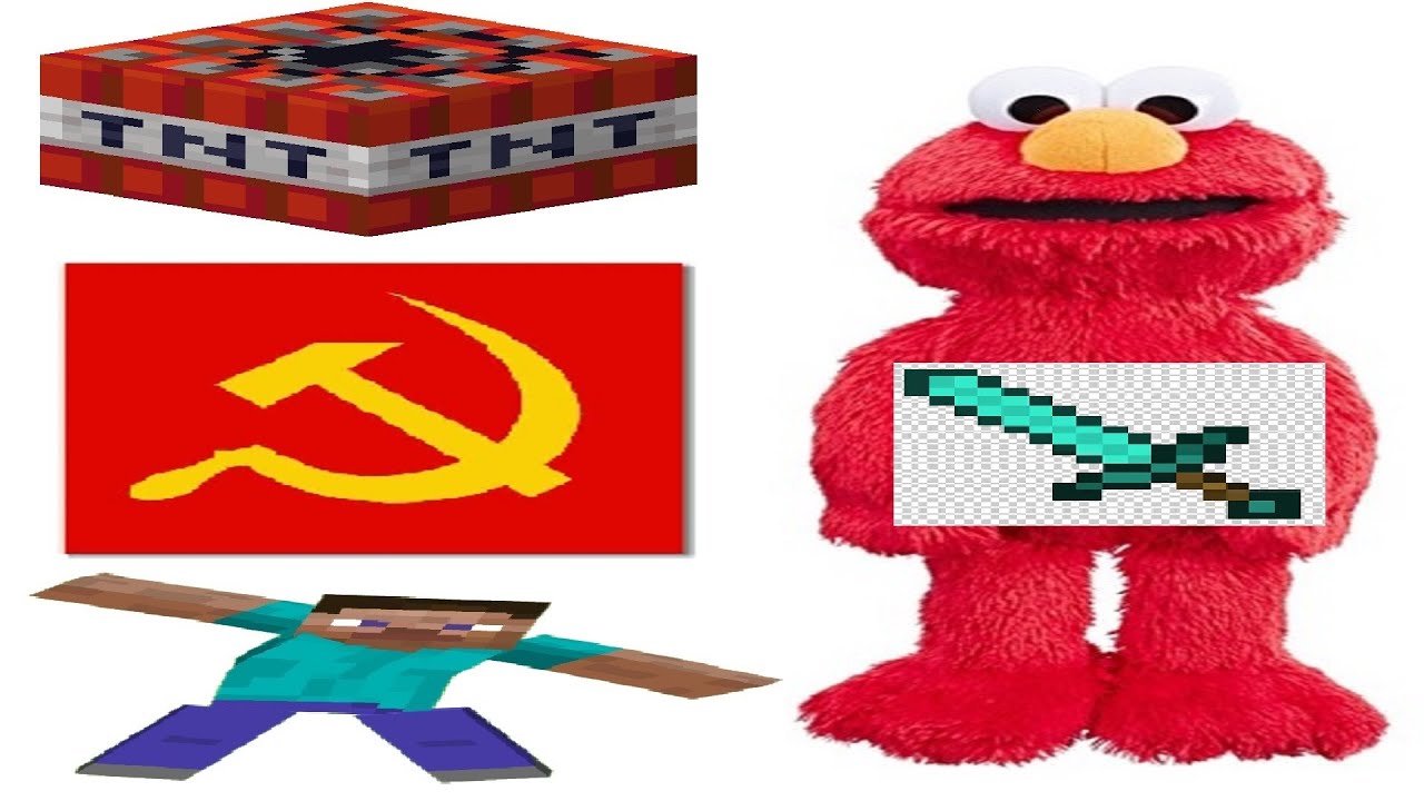 Communist Elmo in Minecraft Hypixel TNT Run - YouTube