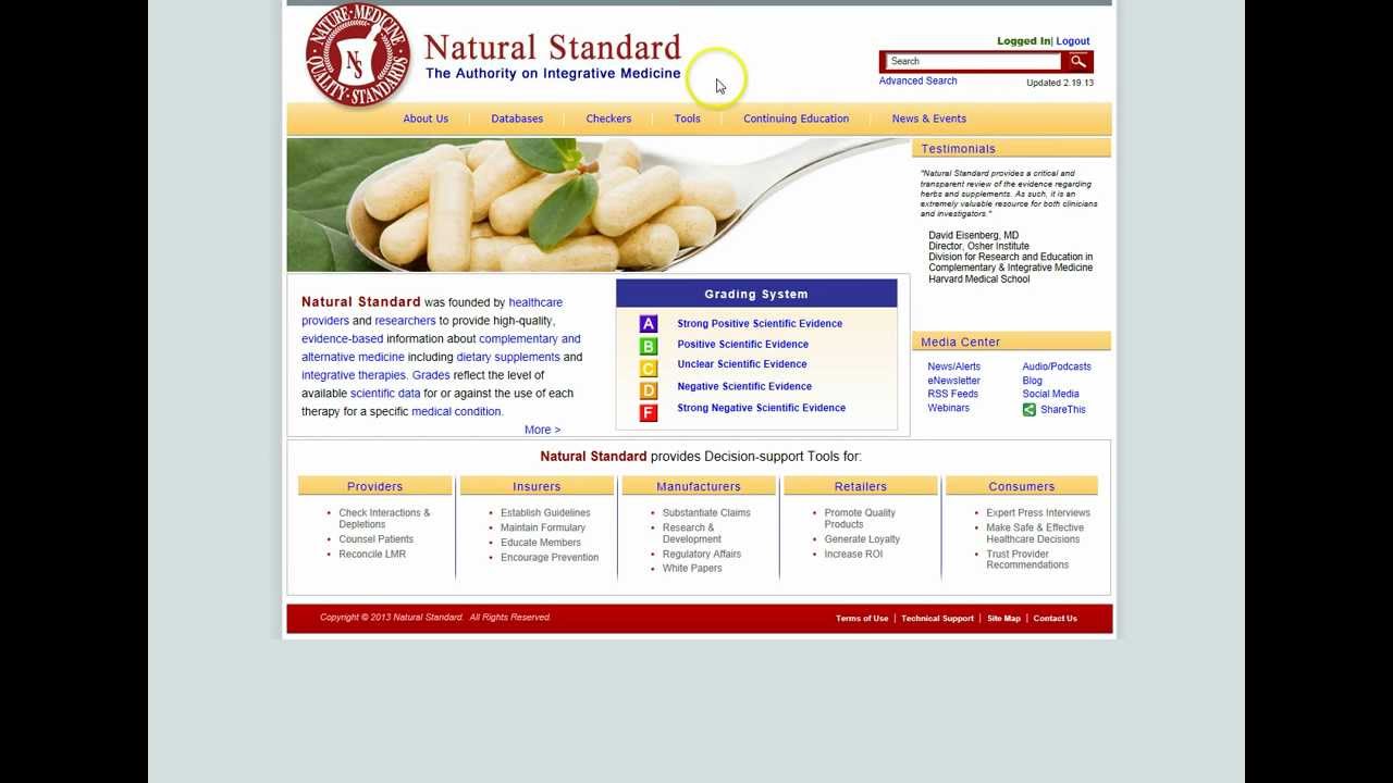 Natural Standard Professional Database www.NaturalStandard.com - YouTube