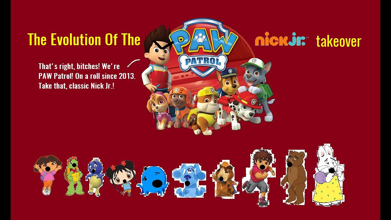 The Evolution Of The PAW Patrol Nick Jr. Takeover - YouTube