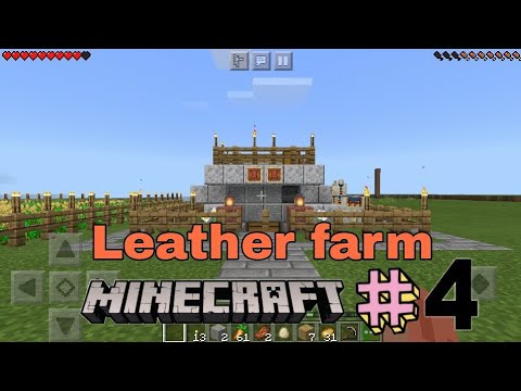 I made a leather farm in Minecraft. Minecraft survival #4. Minecraft ...