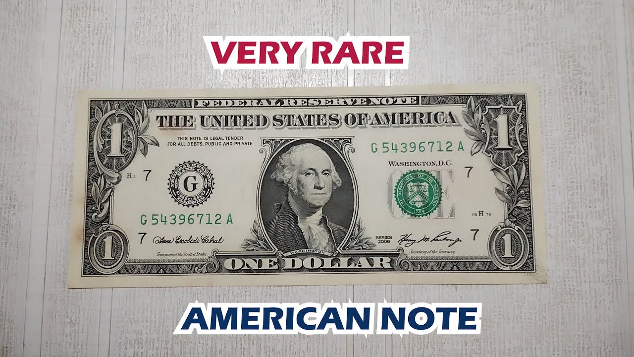 1 Dollar Federal Reserve Note American note of 2006 #1dollar # ...